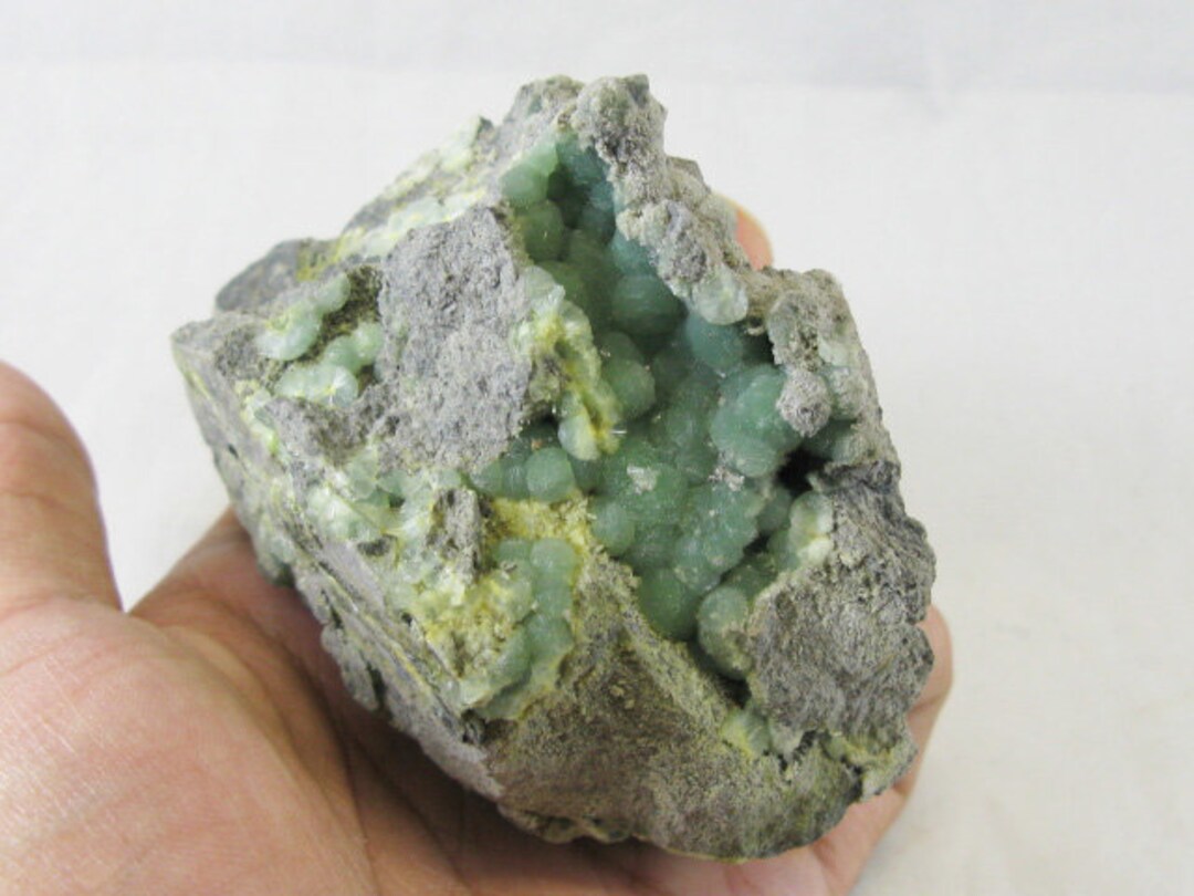 3.7 Wavellite 203g Arkansas Beautiful Green Round Cluster of Crystals ...