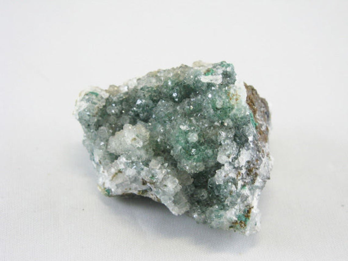 102g Malachite & Quartz Drusy Geode- 2.5" - Peru. Beautiful Natural ...