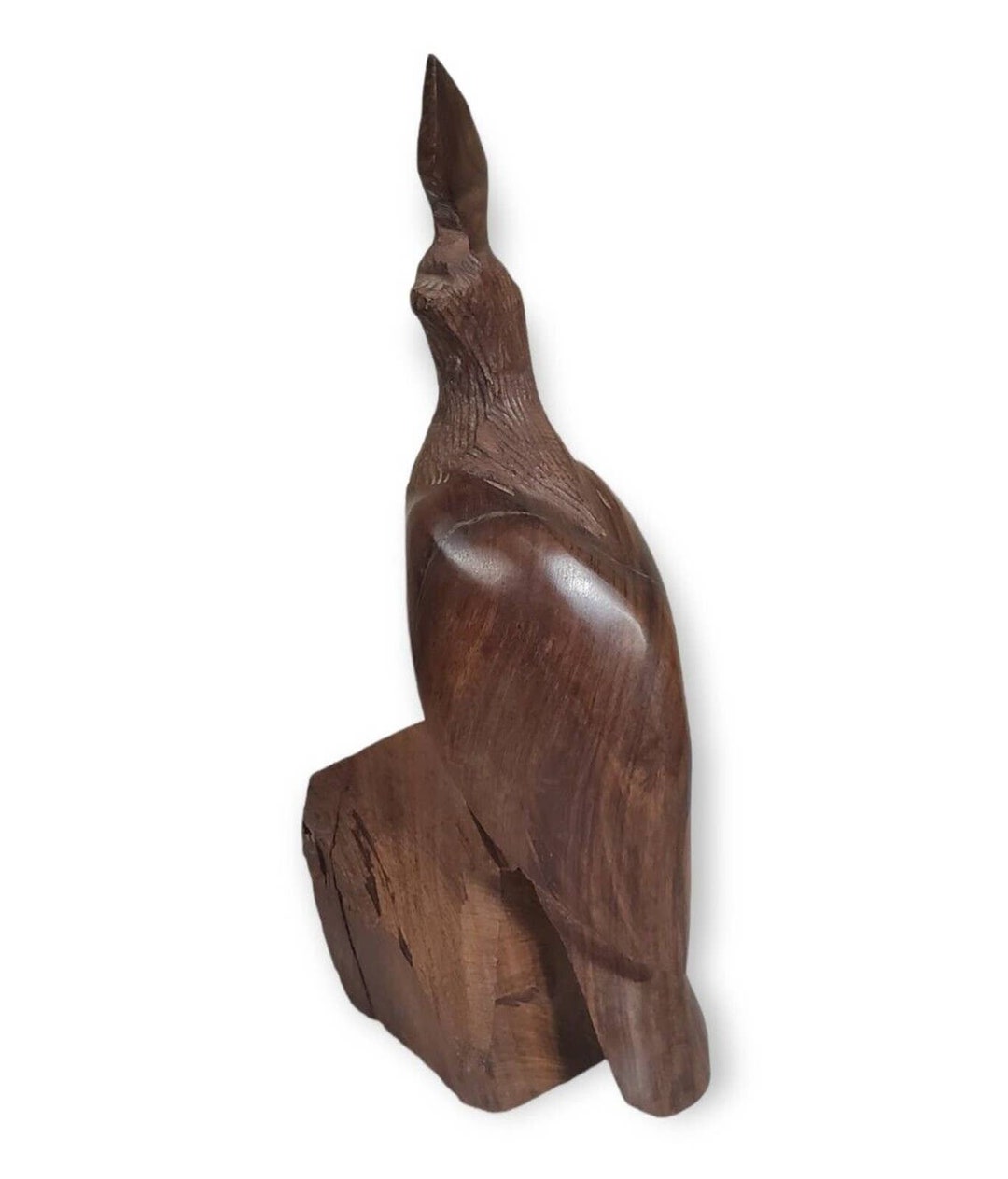 Vintage Folk Art Carved Wooden Quail Figurine on Wood Base 8.5 MCM - Etsy