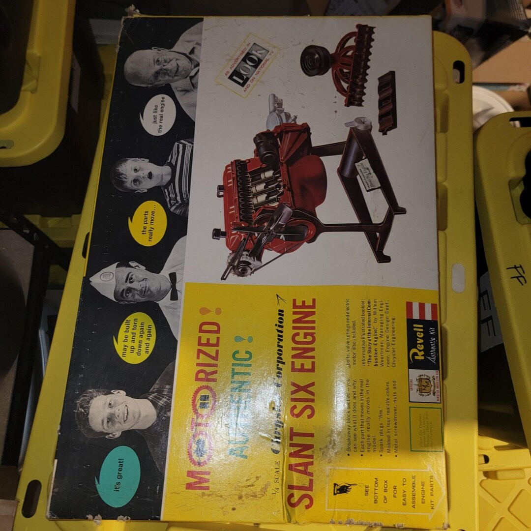 Revell Slant Six Motorized Engine 1/4 Scale Model Kit H-1553 1961 ...
