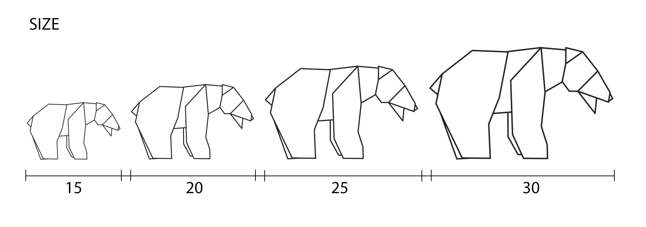 Pack of 3 3d Geometric animals origami Wall Decor 3d Wall Decor ...