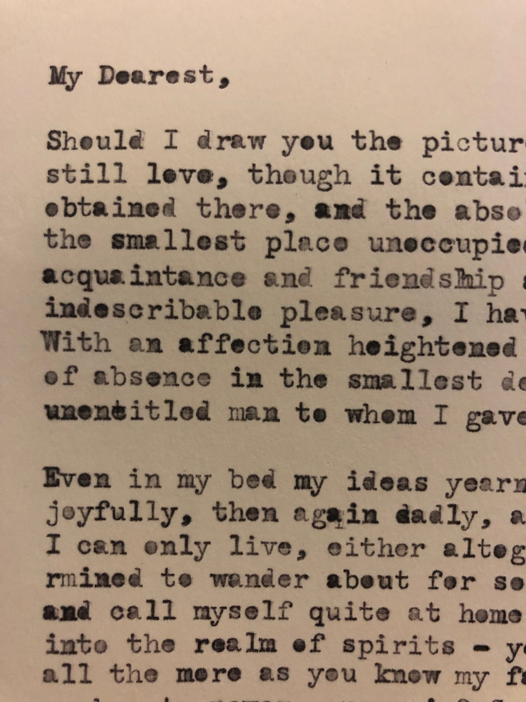 Typewritten Custom Letter - Etsy