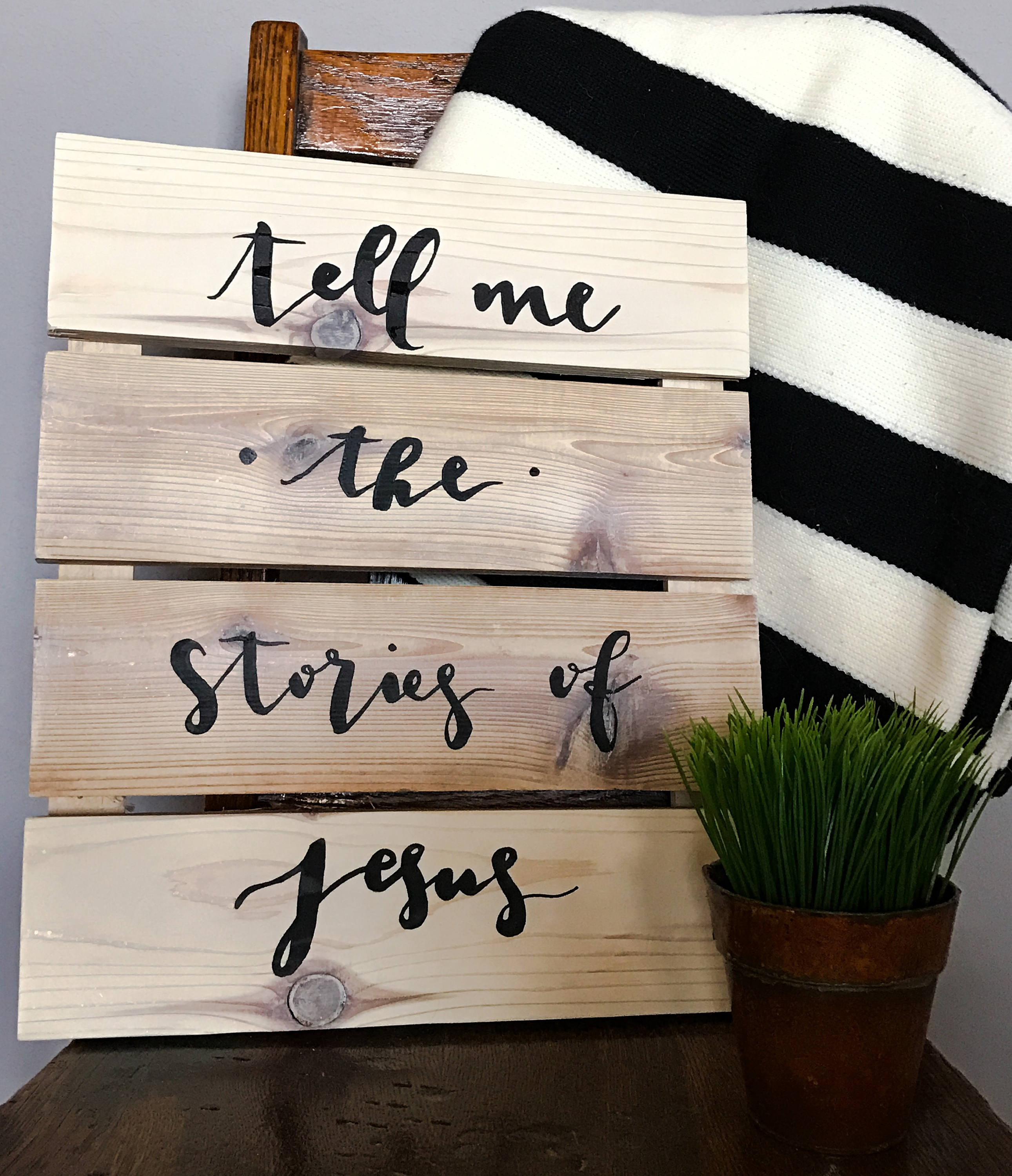 Tell Me of Jesus Wood Sign - Etsy