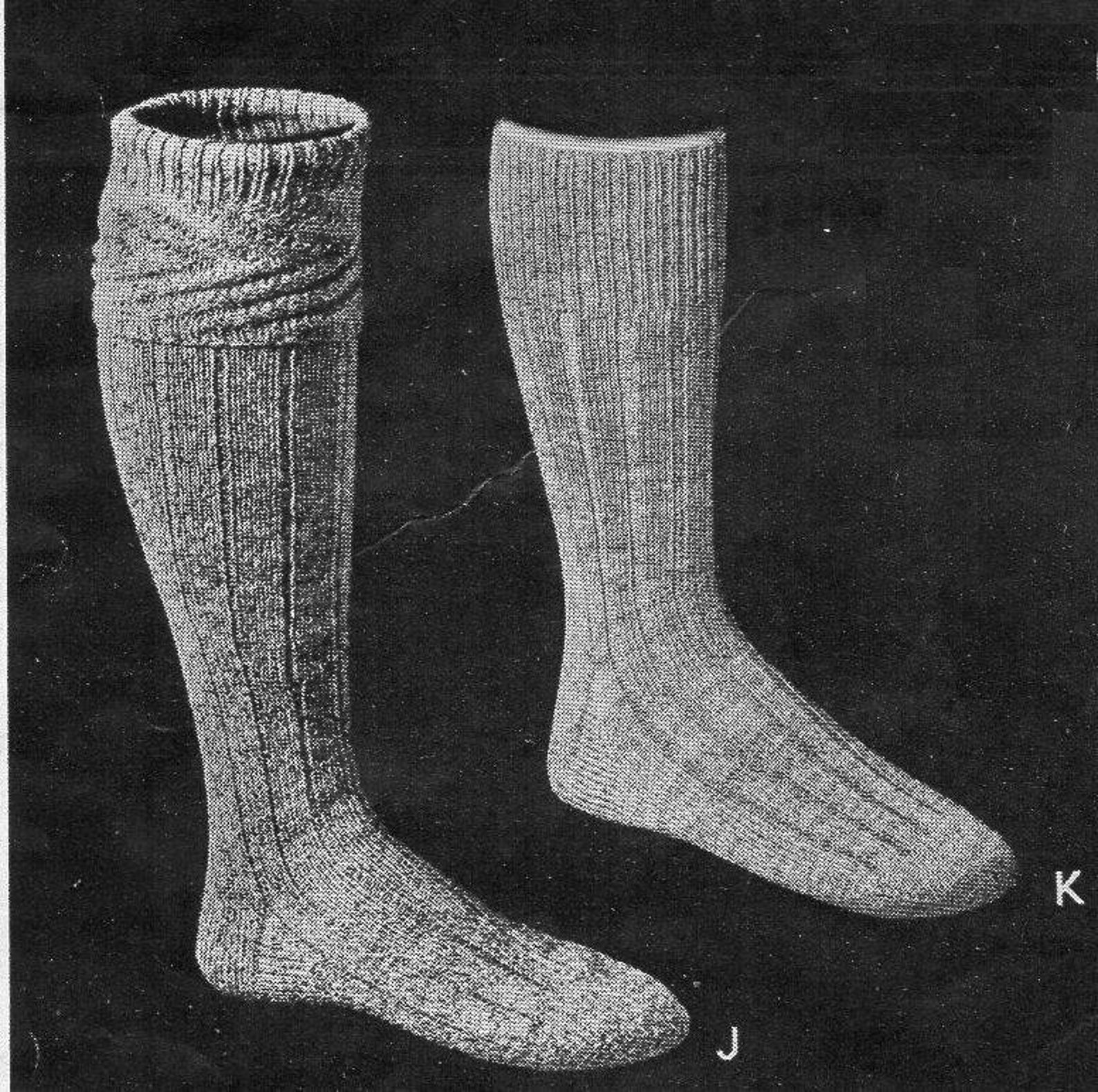 Socks Vintage Knitting Pattern for All the Family 1930s Tutorial Sock ...