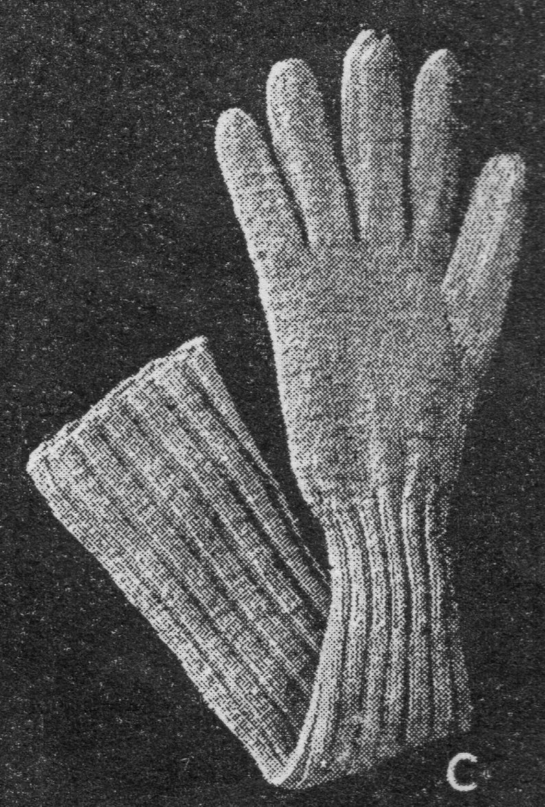 PDF Vintage Gloves Mittens Knitting Pattern WW1 Hundred Years | Etsy