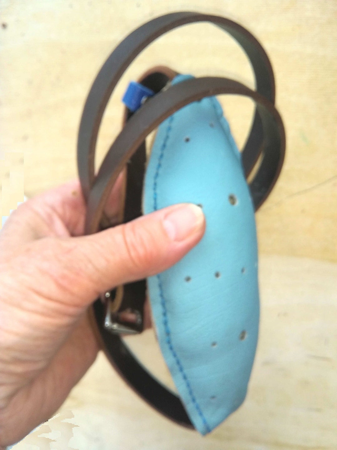 Leather Knitting Belt SMALL/PETITE/CHILD; Hand-stitched Horsehair ...