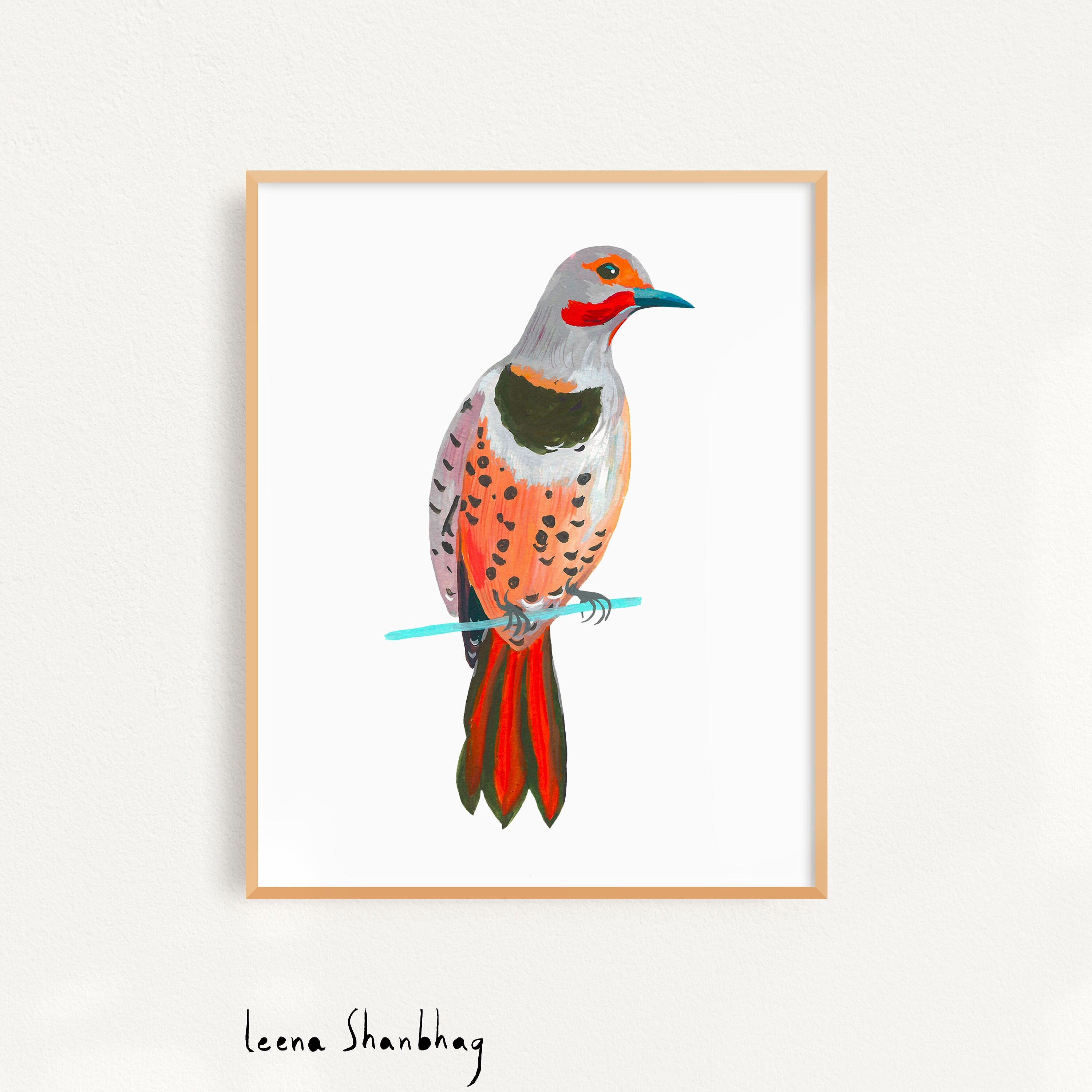 Alabama State Bird Northern Flicker Yellowhammer Art Bird - Etsy