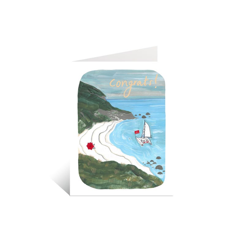 Wedding Sailboat Card: Congratulations Greeting | Just Married - Etsy