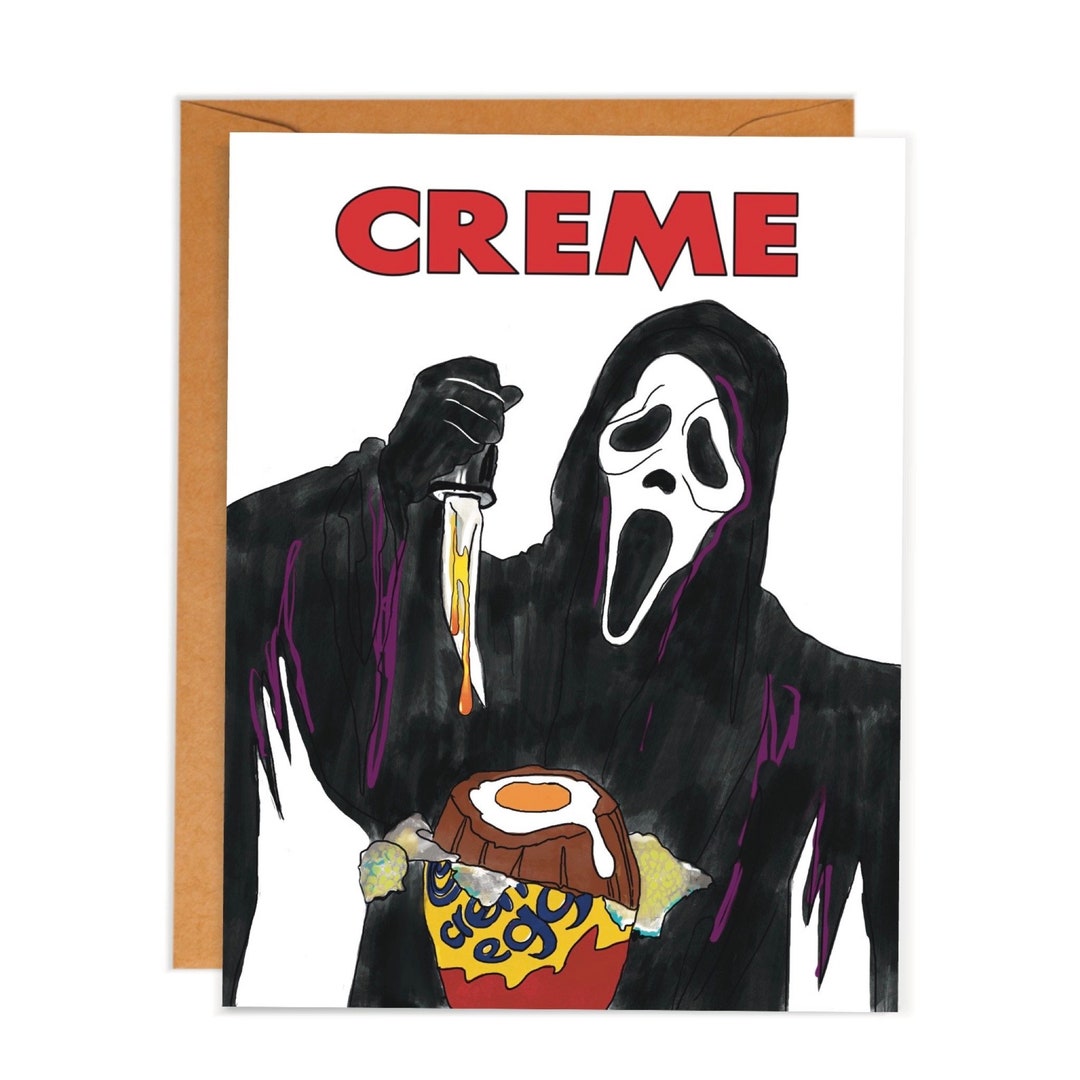 Scream Easter Card: Ghostface Horror Art (A2) - Etsy