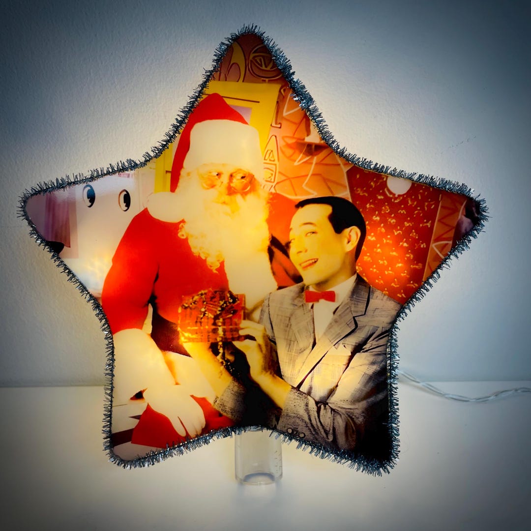 Pee Wee Herman Christmas Tree Topper: Light-up Star Ornament, Paul ...