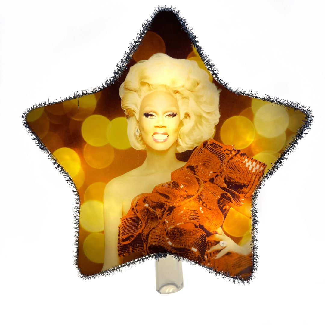 Rupaul Christmas Tree Topper Custom Photo Decoration Star Ornament ...