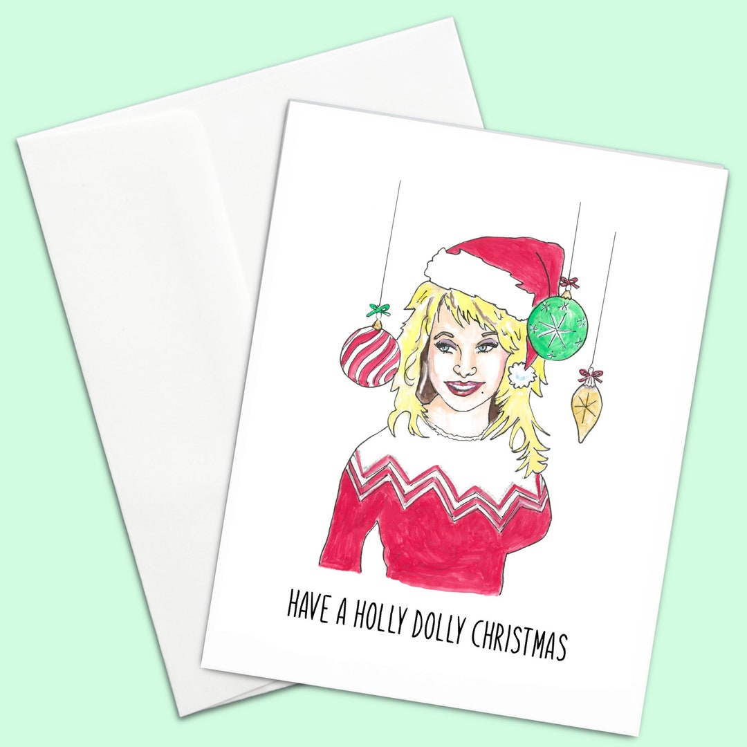 Dolly Parton Christmas Card Country Music Icon Funny Humour Gift Love ...