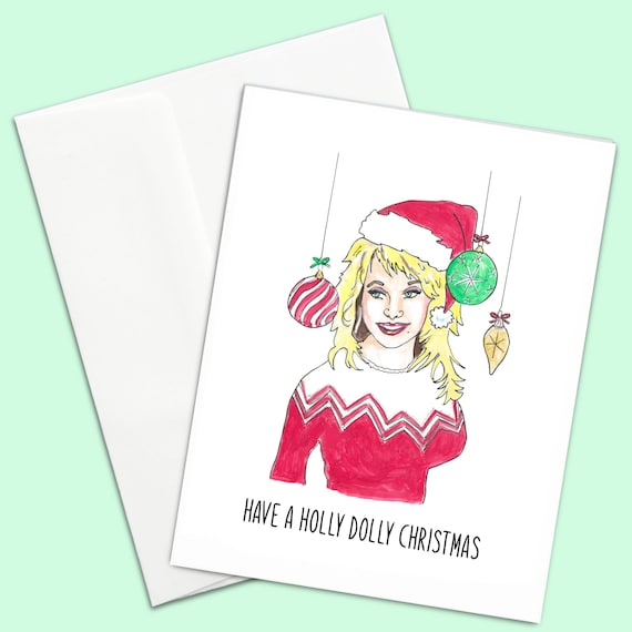 Dolly Parton Christmas Card Country Music Icon Funny Humour - Etsy ...