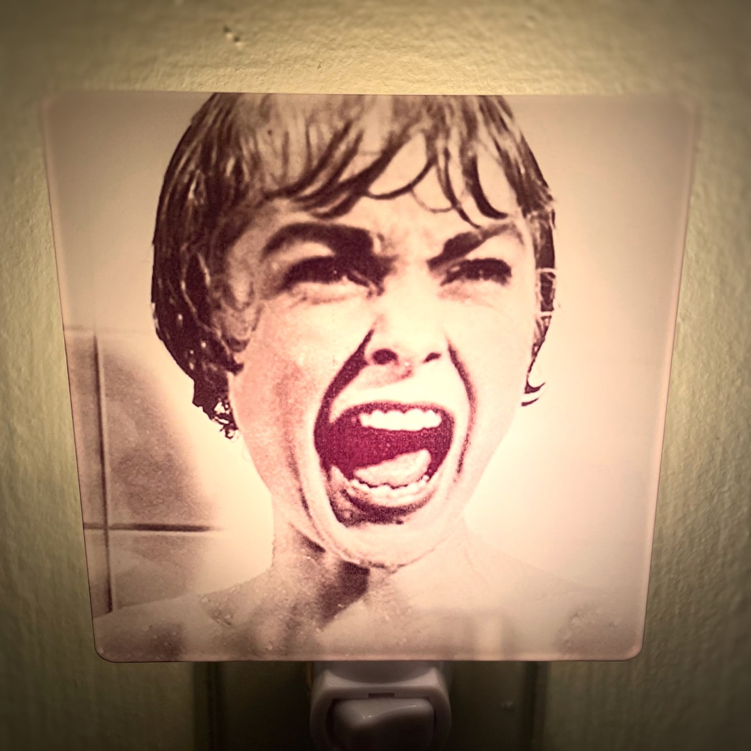 Psycho Night Light: Retro Horror Decor - Alfred Hitchcock Movie Accent ...