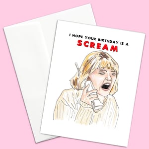 Scream Birthday Greeting Card Casey Becker Drew Barrymore Horror ...