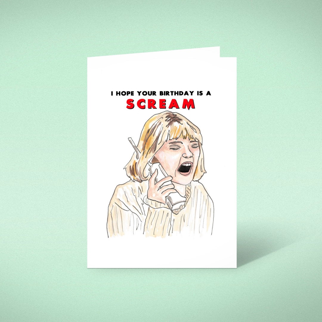 Scream Birthday Greeting Card Casey Becker Drew Barrymore Horror ...