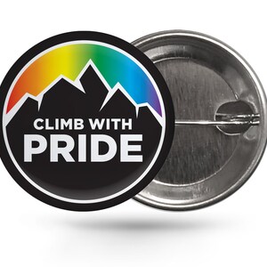 Climb With Pride Rock Climbing Button LGBTQ Pride Rock | Etsy
