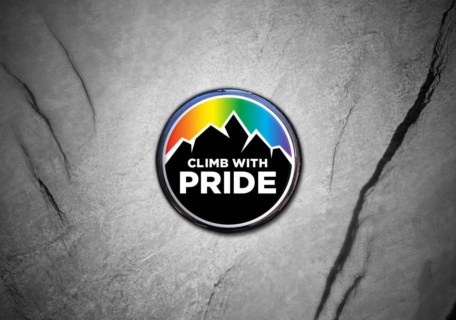 Climb With Pride Rock Climbing Button LGBTQ Pride Rock | Etsy