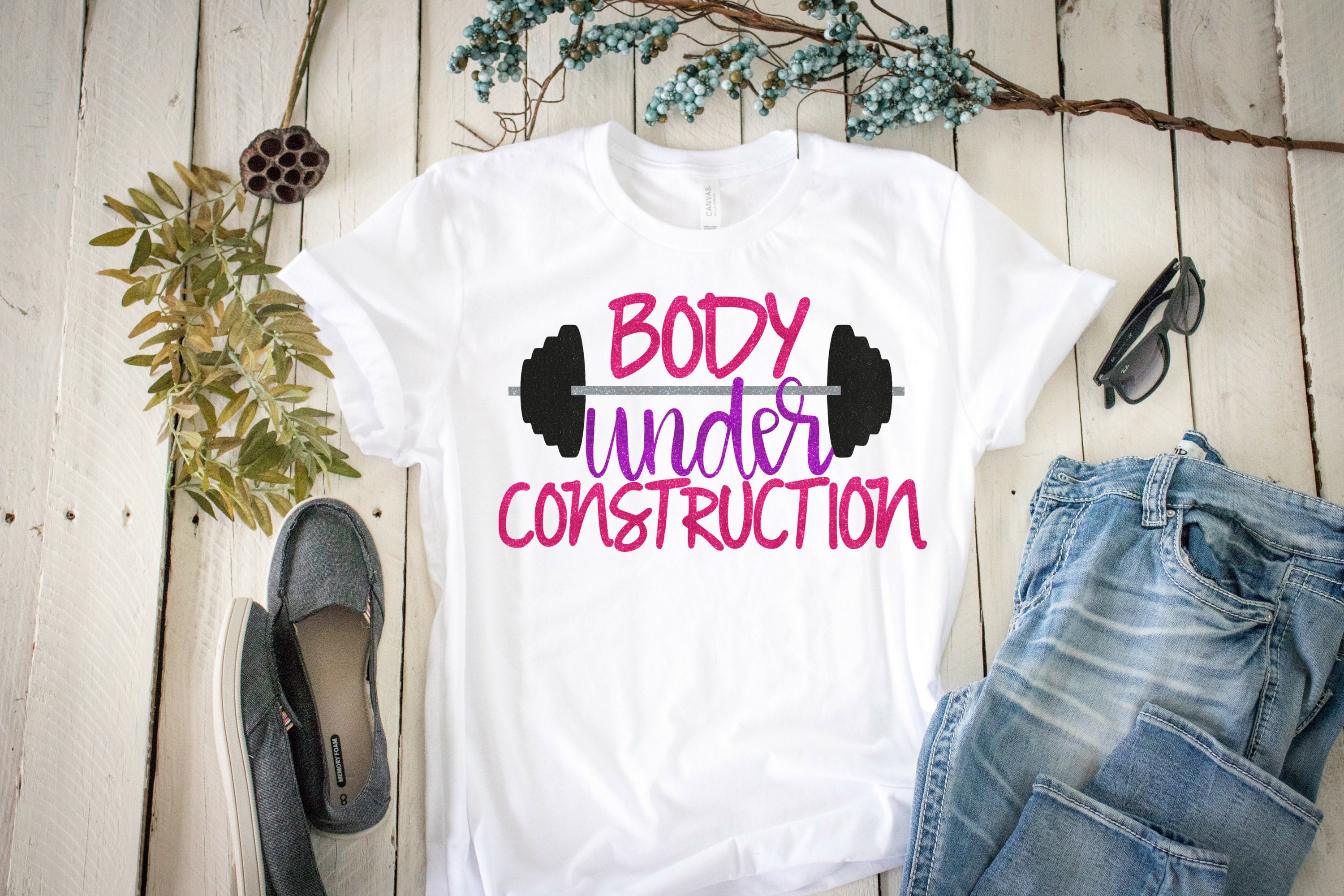 Body Under Construction, Girls Workout Shirt, Workout Clothes, Workout ...