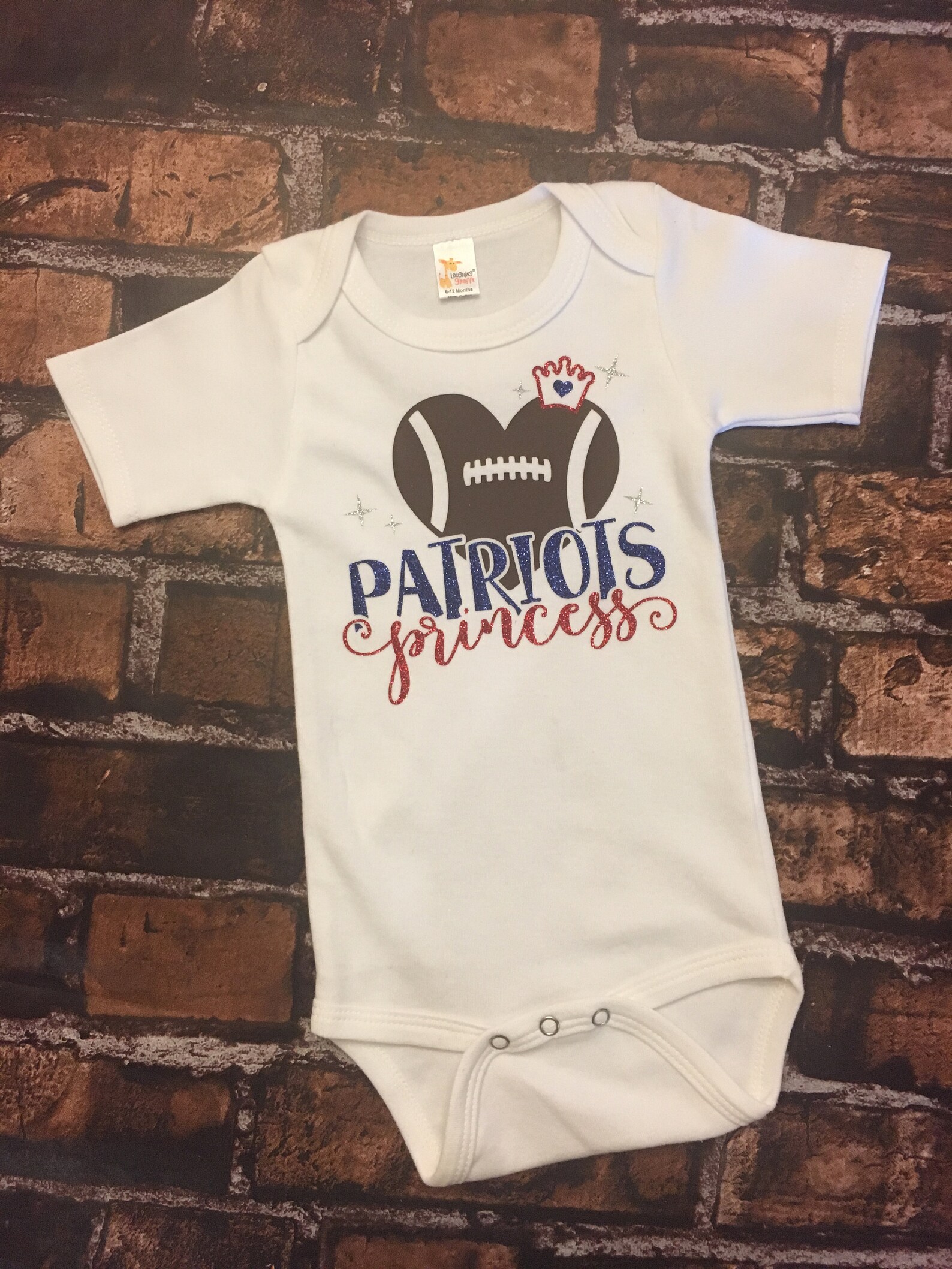 New England Patriotspatriots Baby Girl Patriots Bodysuit | Etsy