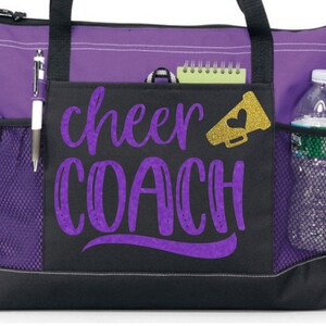 Cheer Coach Tote, Cheer Coach Gift, Custom Cheer Coach Tote ...