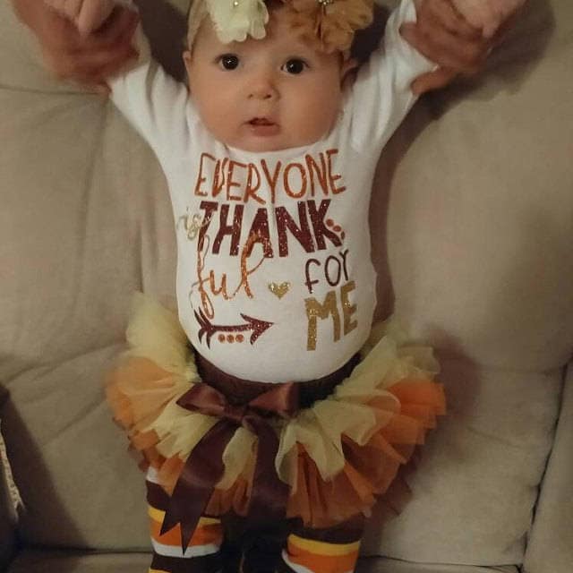 Thanksgiving Baby Girl Outfit, Baby's First Thanksgiving, Baby Girl ...