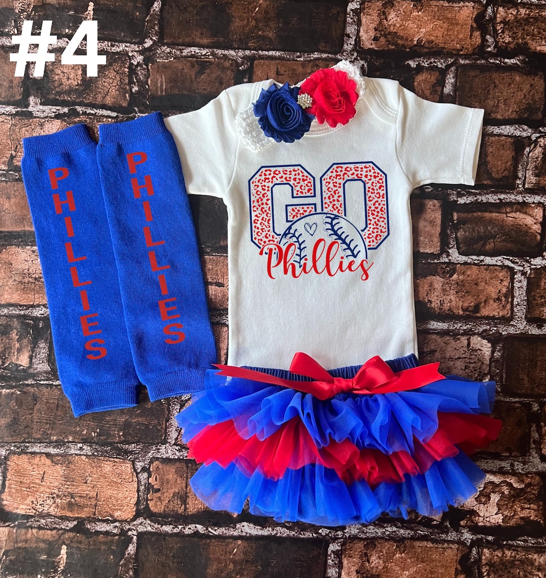 Cutest Phillies Fan - Baby Girl Baseball Outfit - Phillies Baby Girl ...