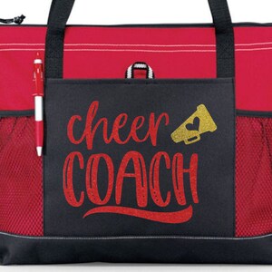 Cheer Coach Tote, Cheer Coach Gift, Custom Cheer Coach Tote ...