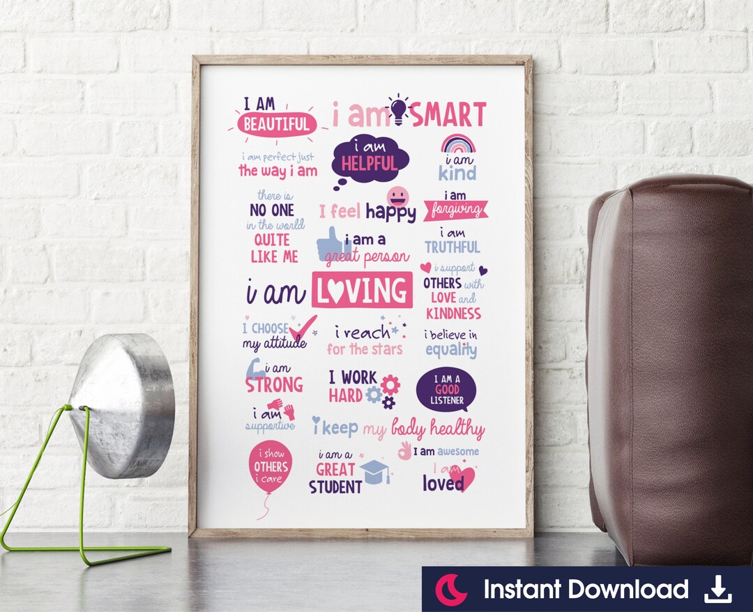 Positive Poster - Style 1 - Instant Download - Print Yourself. - Etsy