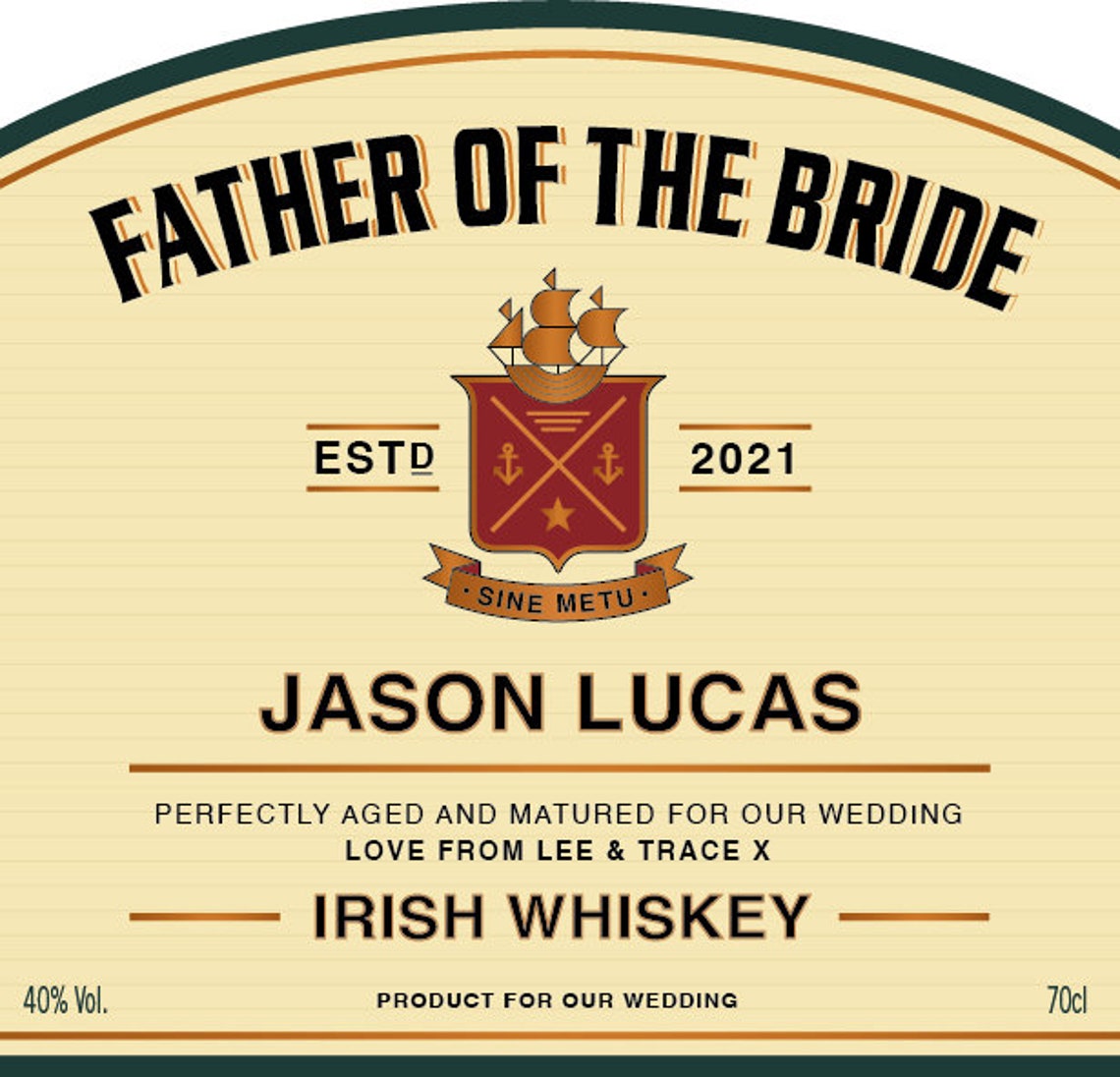 Personalised styled Whisky Label | Etsy