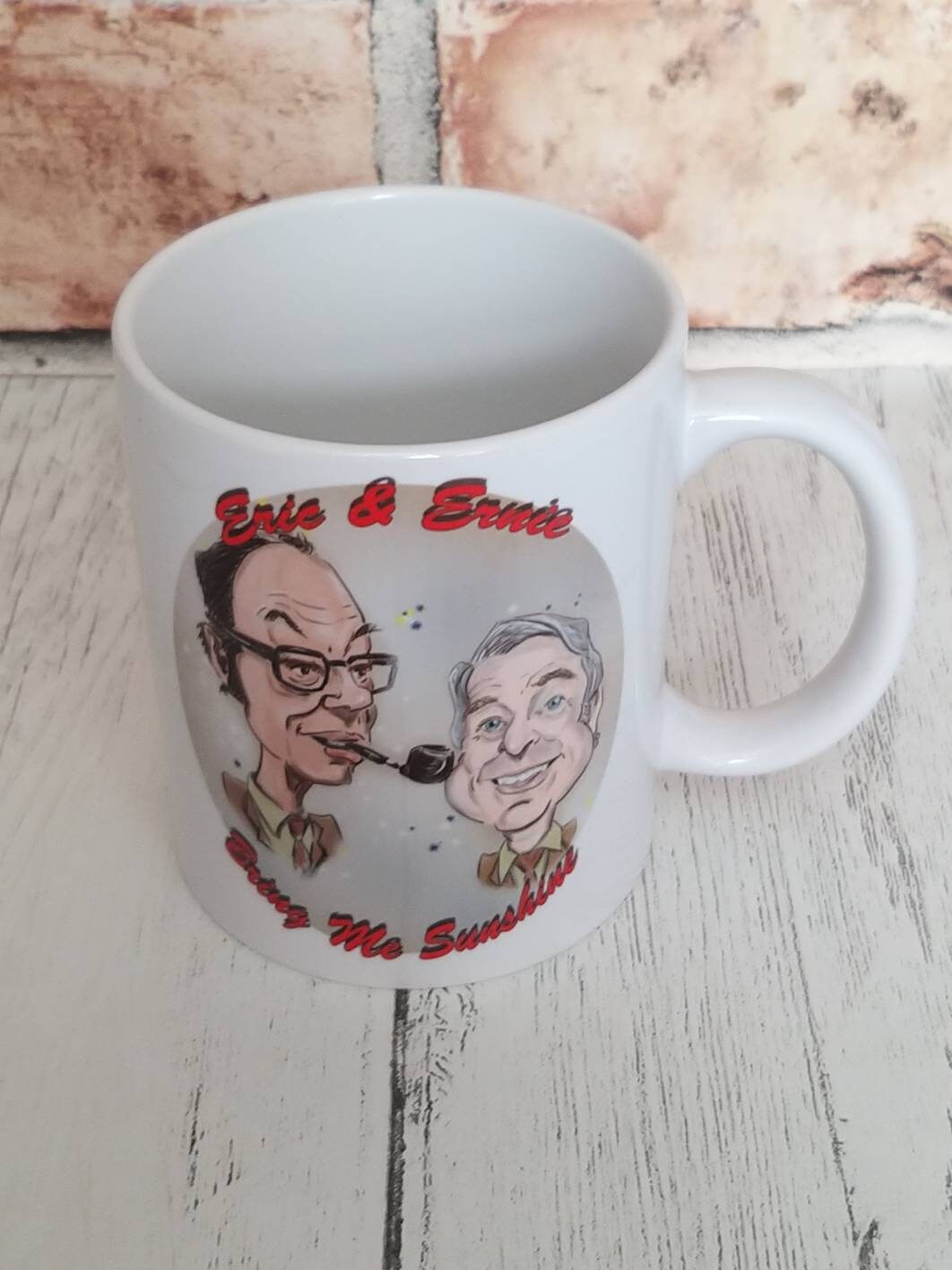 Morecambe And Wise Caricature Mug Eric And Ernie Bring Me Sunshine Coffee