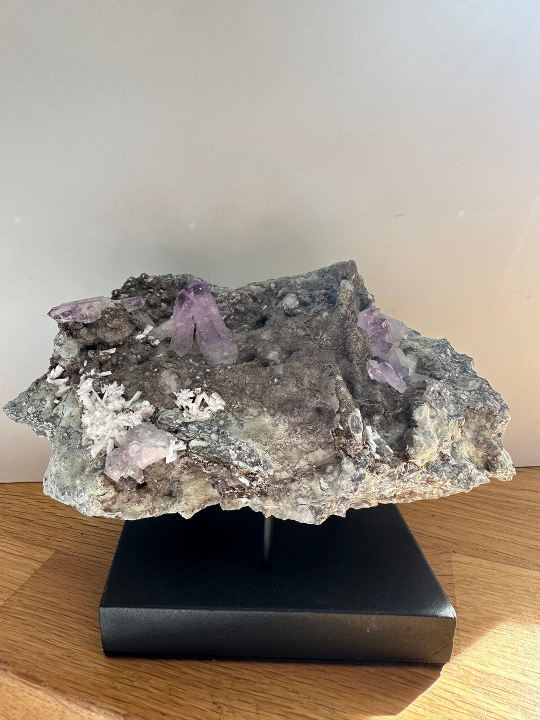 Vera Cruz Amethyst Crystal Cluster – Large Mineral Specimen With Stand ...