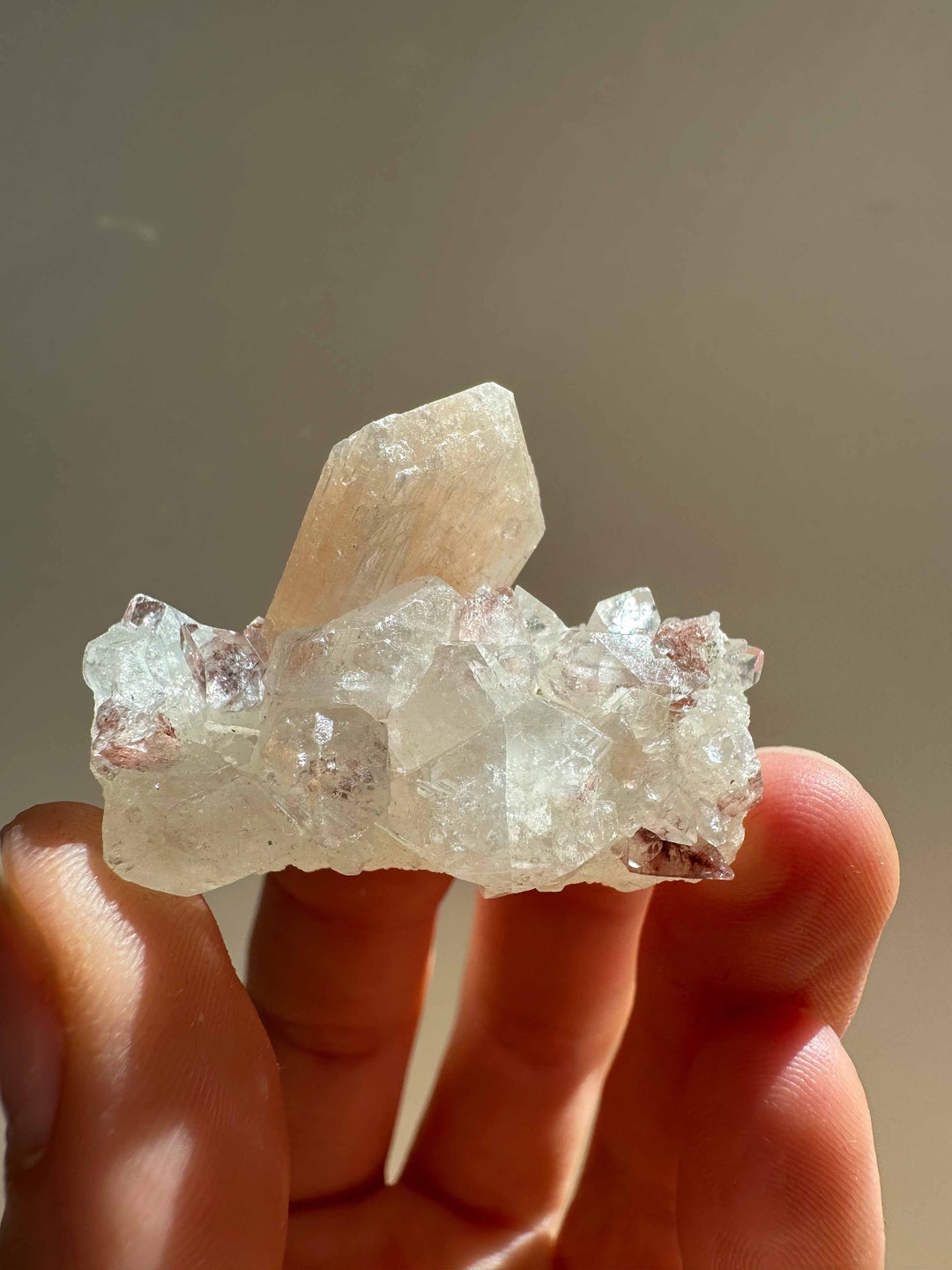 Apophyllite, Stilbite & Chalcedony - Apophyllite Stalactite Tip - Etsy