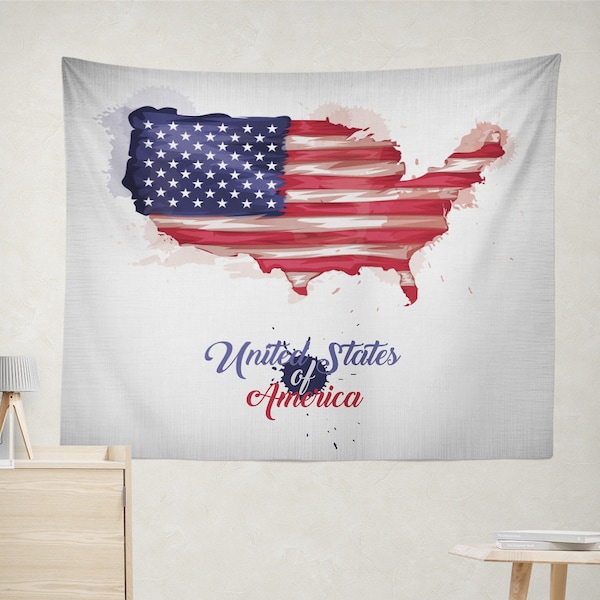 Large Us Map Tapestry - Etsy