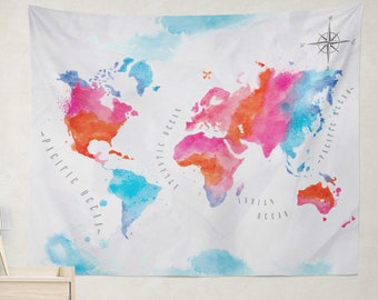 World Map Backdrop - Etsy