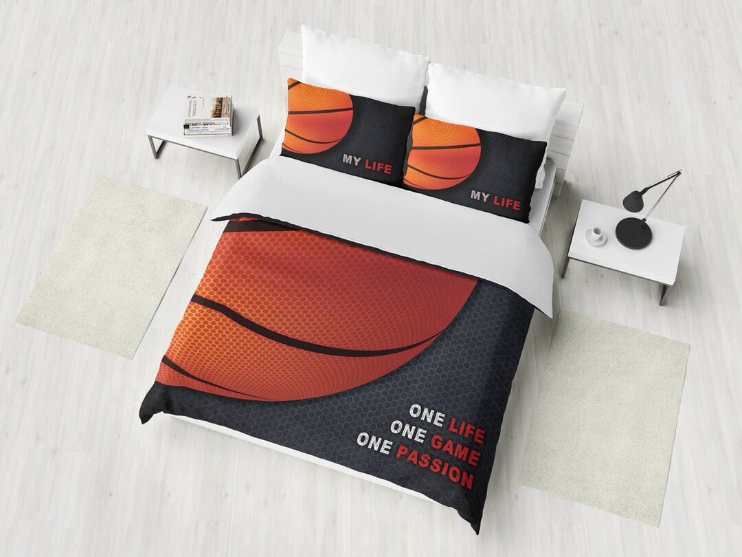 Basketball Bedding Set, Inspirational Duvet Cover Set, Designer Sport ...