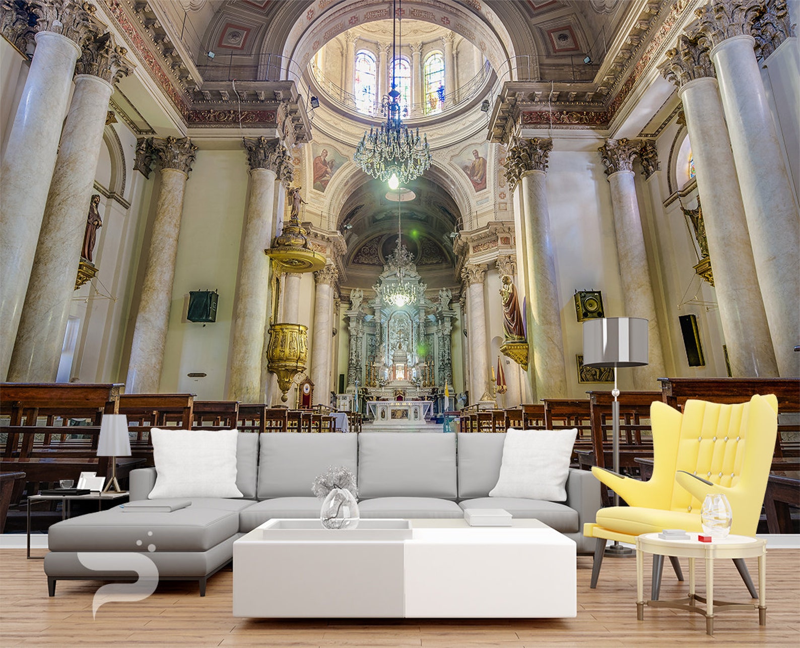 Cathedral WALL MURAL God's Temple Wall Covering Church | Etsy