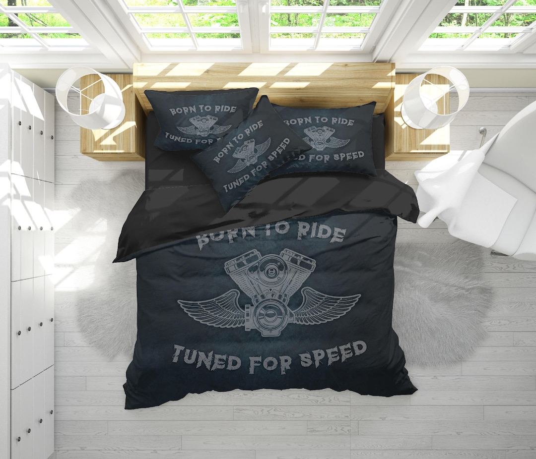 Harley Bedding Set, American Chopper Duvet Cover Set, Born to Ride ...