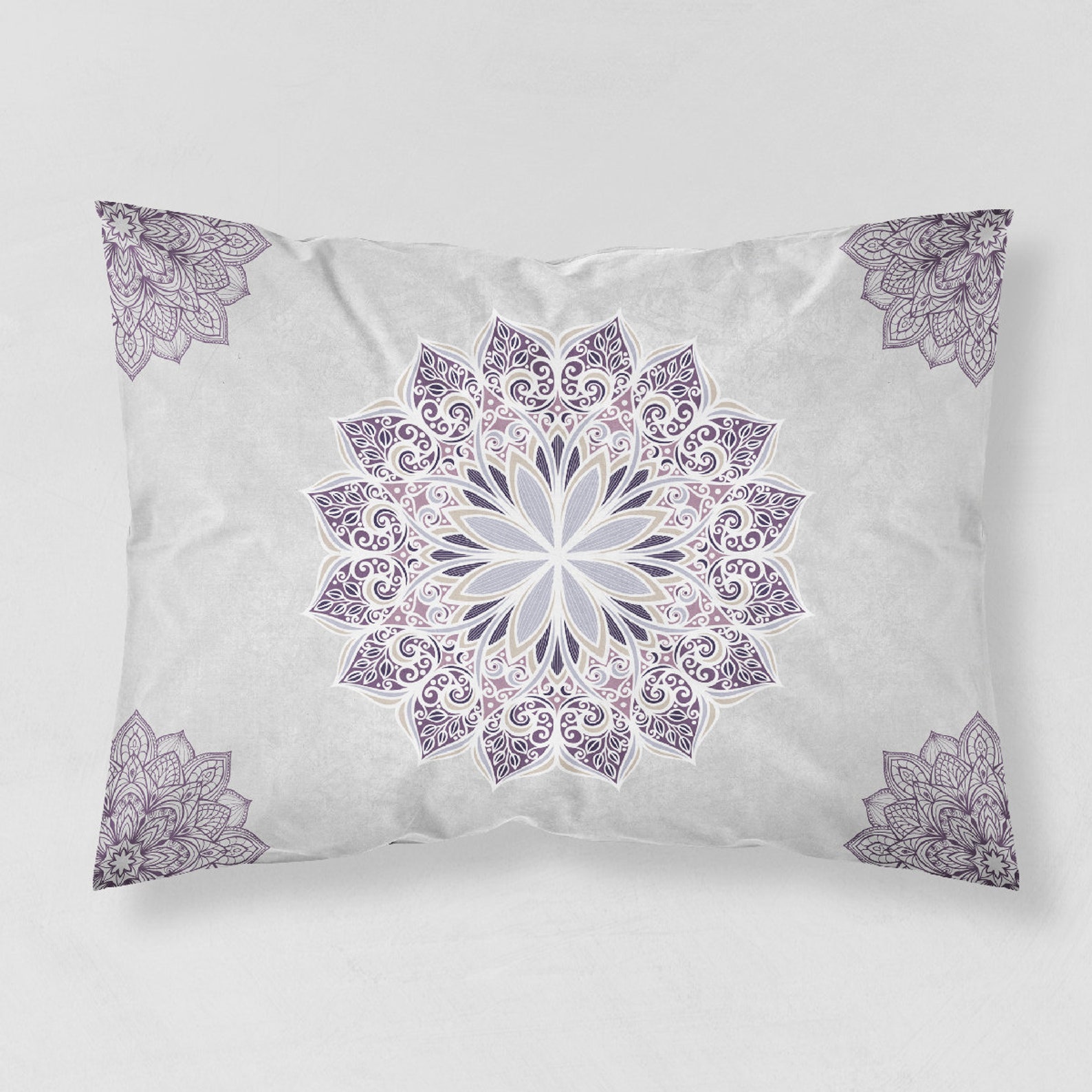 Mandala Bedding Purple Mandala Duvet Cover Set Boho Bedding - Etsy