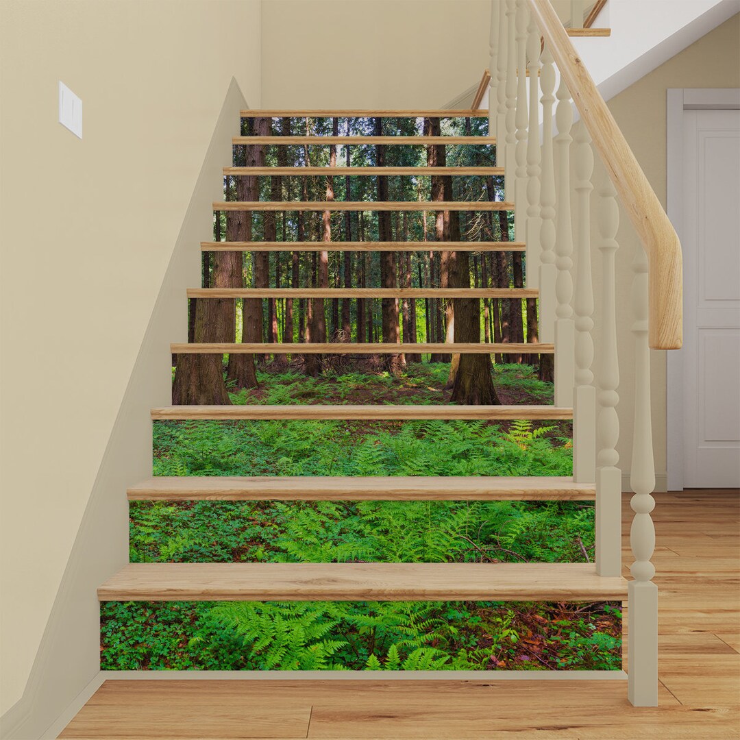 Old Forest STAIRCASE STICKERS Stair Riser Strips Green - Etsy