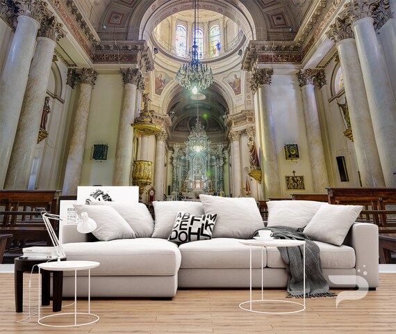 Cathedral WALL MURAL God's Temple Wall Covering Church | Etsy