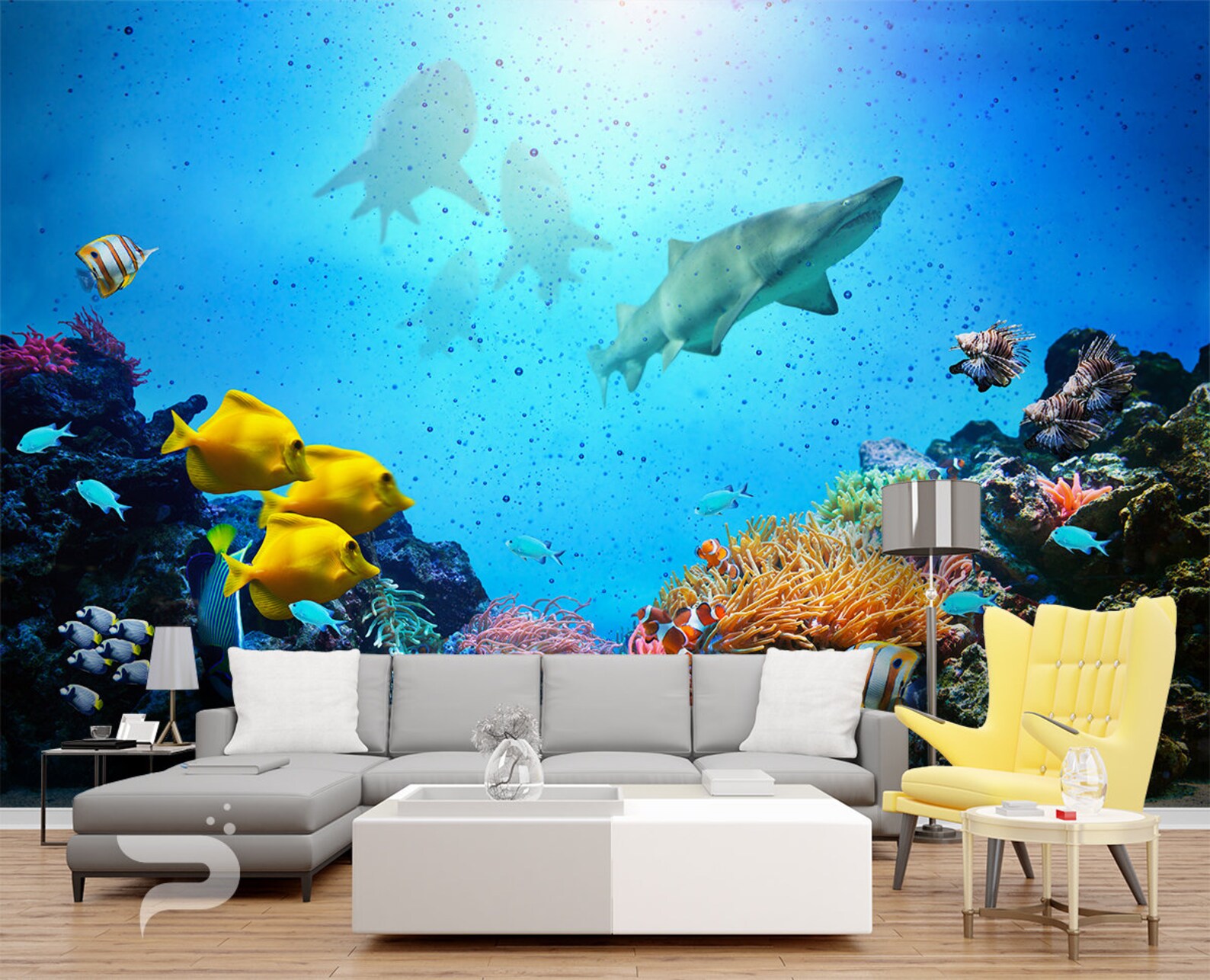 Coral Reef WALL MURAL Underwater Wallpaper Large Wall Mural - Etsy
