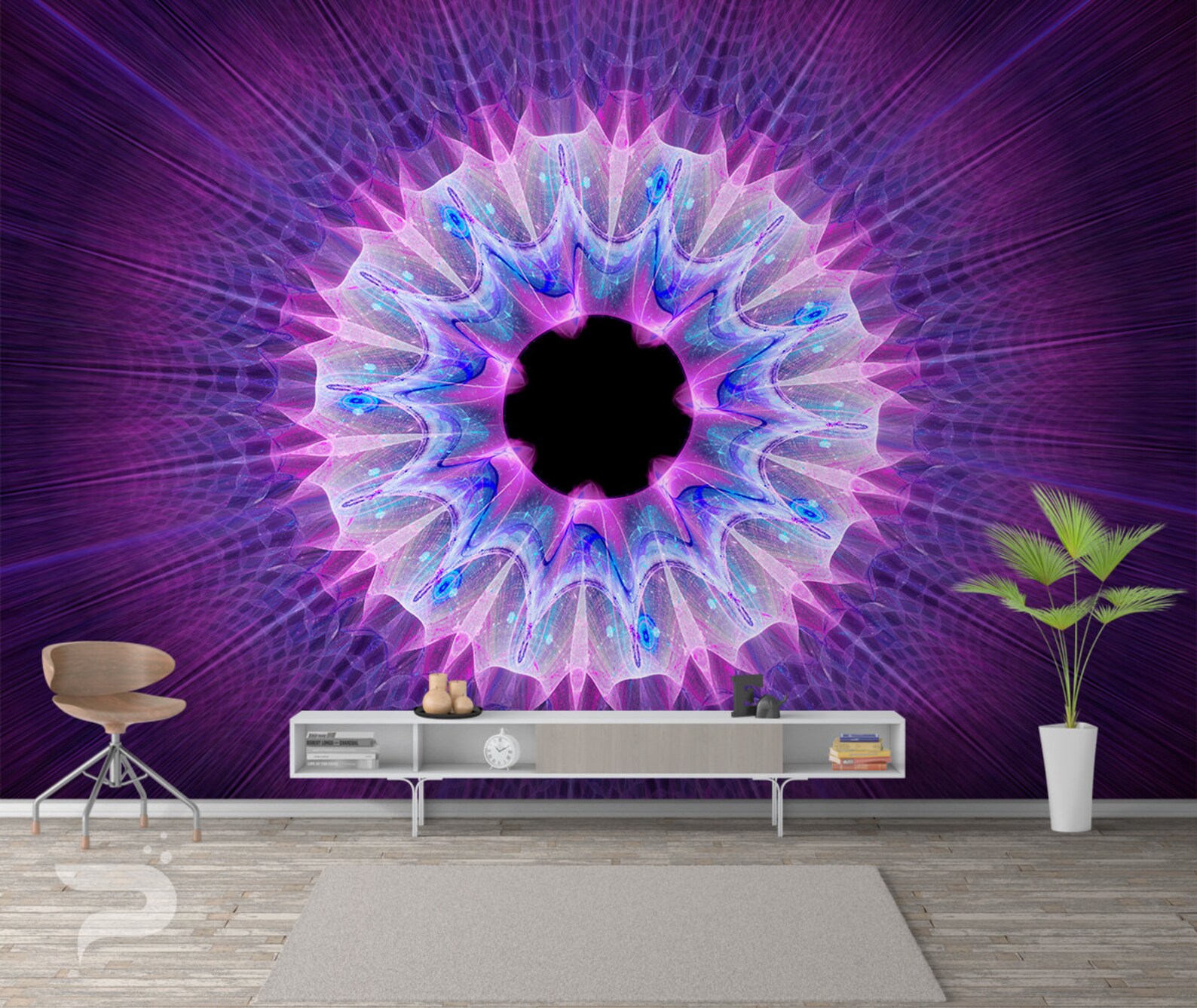 Psychedelic Portal WALL MURAL Colorful Wallpaper Psychedelic - Etsy