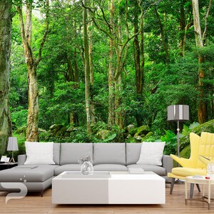 Jungle Forest WALL MURAL, Amazonia Wallpaper, Large Wall Mural Self ...