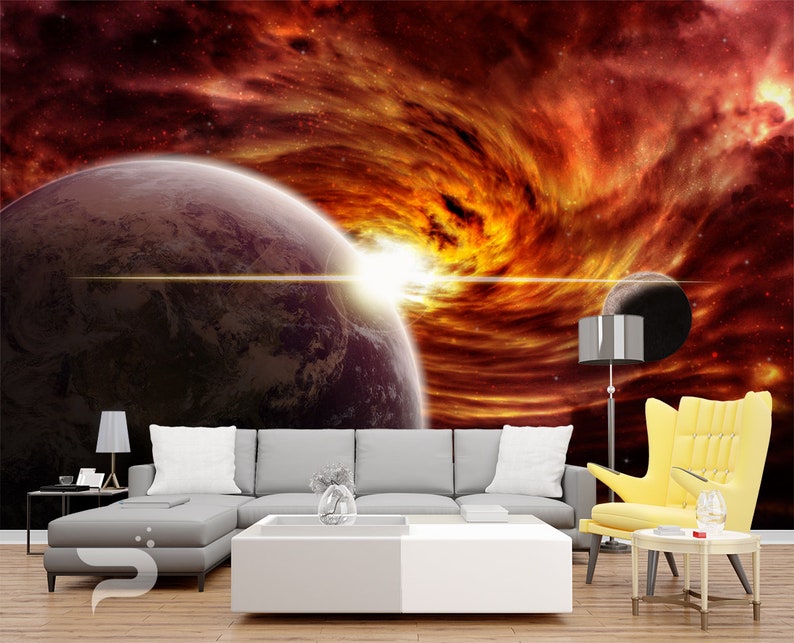 Deep Space WALL MURAL Alien Planets Wallpaper Mural Large | Etsy