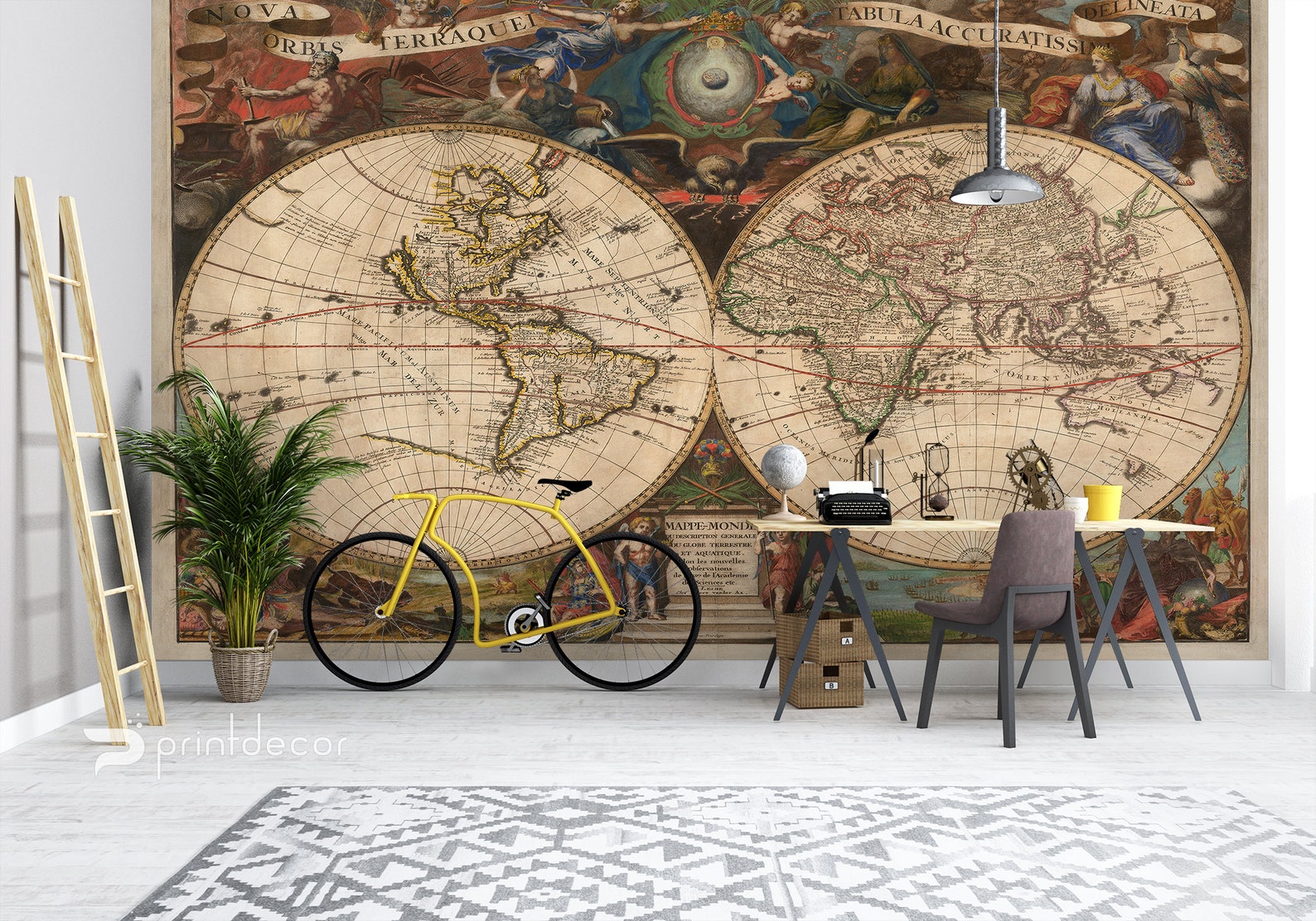 Beautiful Old World Map MURAL Vintage Map of the World WALL - Etsy