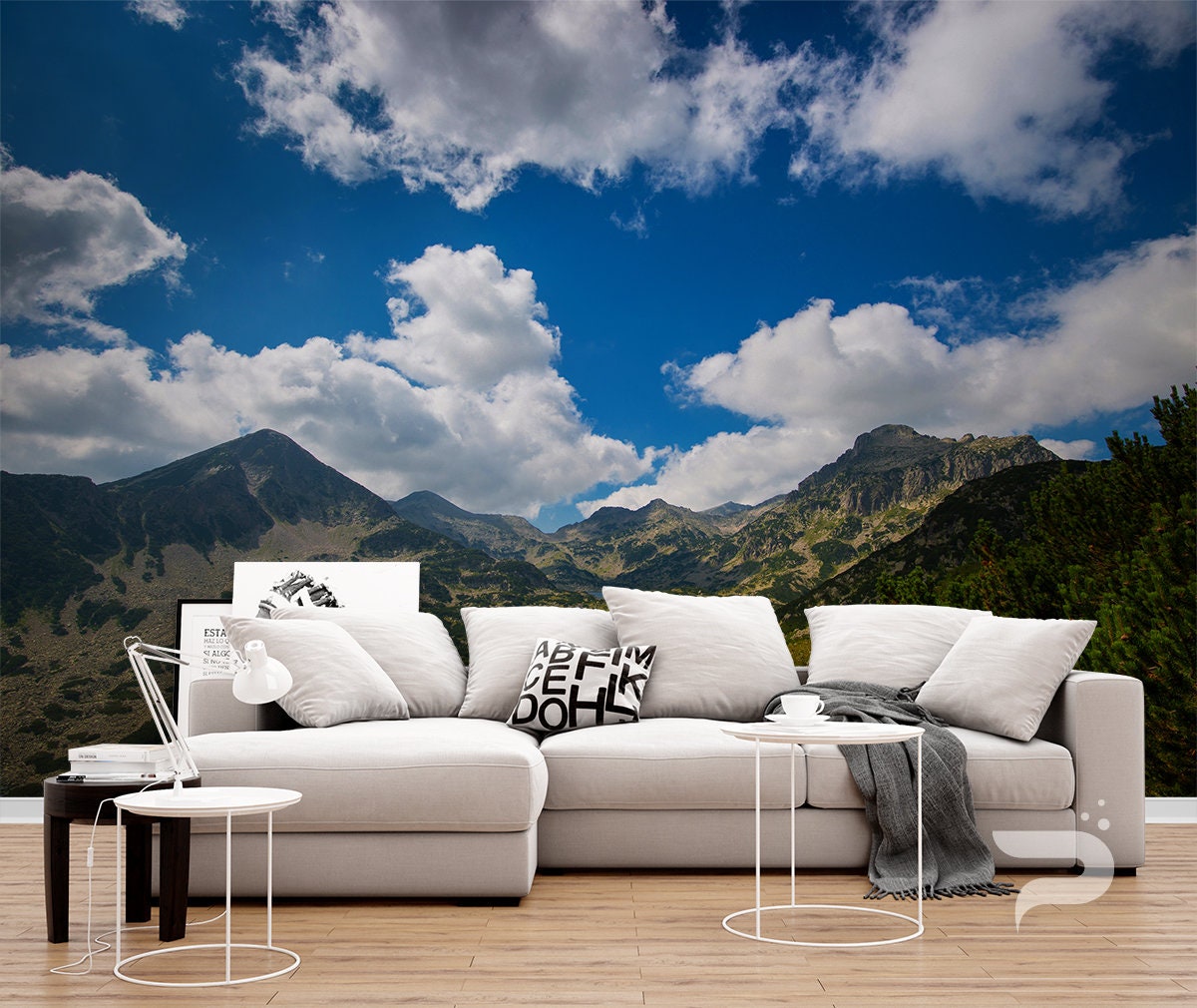 The Green Mountain WALL MURAL Mountain Wallpaper Mural Large | Etsy