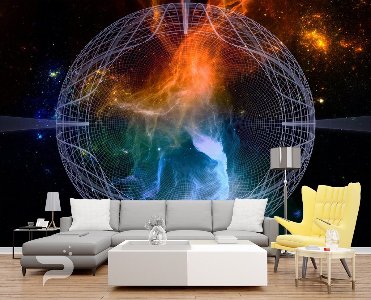 Spiritual WALL MURAL Abstract Wallpaper Space Galaxy Wall - Etsy