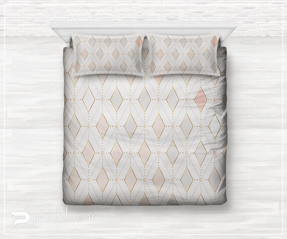 Geometry Pattern Bedding Set Modern Duvet Cover Set Nordic | Etsy