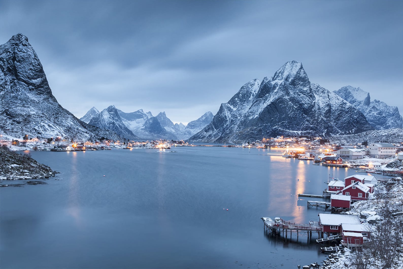 Lofoten Island WALL MURAL Winter Mountain Wallpaper Norway - Etsy
